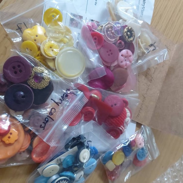 Rainbow Colors Crafting Buttons - Etsy