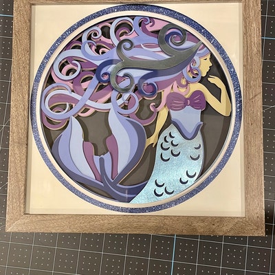 3D MERMAID Svg TROPICAL Shadow Box for Cricut for Silhouette - Etsy
