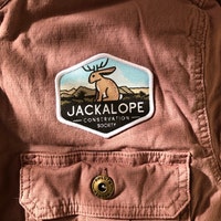Jackalope Conservation Society Iron on Embroidered Patch Cryptozoology Woven Emblem to Be Put on ...