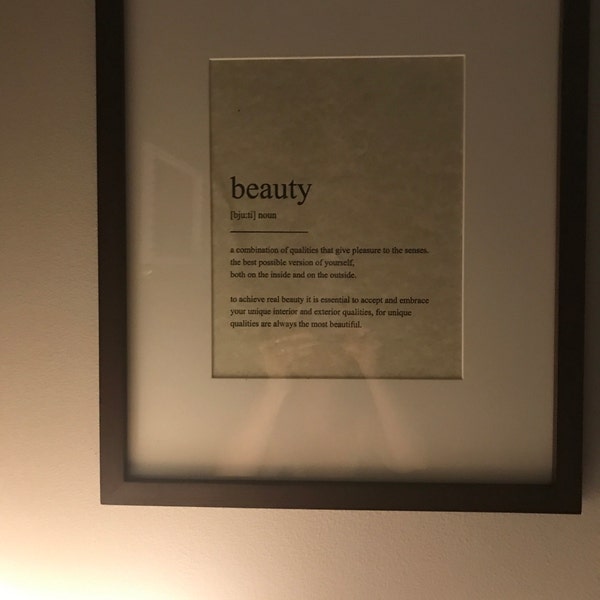 Beauty Definition, Printable, Wall Art, Printable Definition, Quote ...