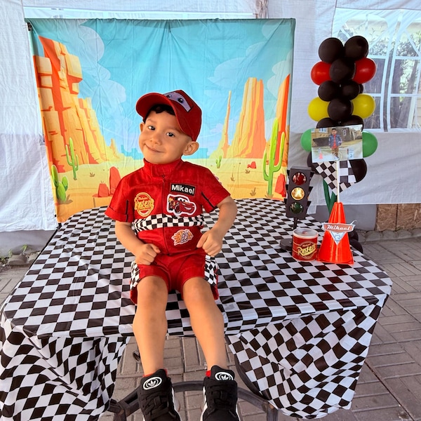Personalized Named Red Racer Long/short Jumpsuit*toddler Two Fast Kids ...