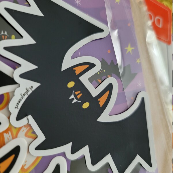 Bat Vinyl Sticker- Super Cute Bat Sticker | Party Favors |bat Party - Etsy