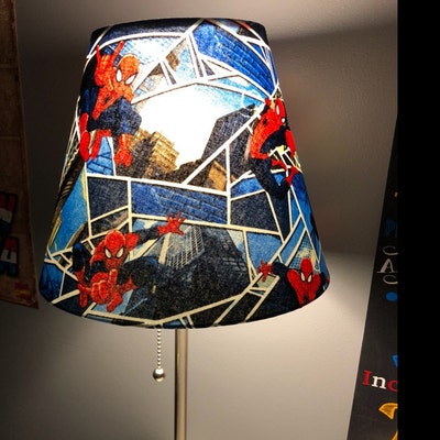 Spider-man Lamp Shade marvel Comics. Shades Are 9.5 X 5 X 7 Tall - Etsy