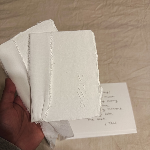 Wedding Vow Books, Handmade Paper Vow Books - Set of 2 - Etsy