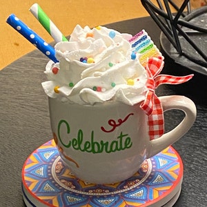 OCEAN WATER Fake Drink in Mini Mason Jars With Faux Ice Cubes - Etsy