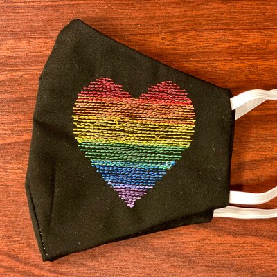 Heart Embroidery Design. A Fun LGBT Embroidery. Heart in Sketchy ...