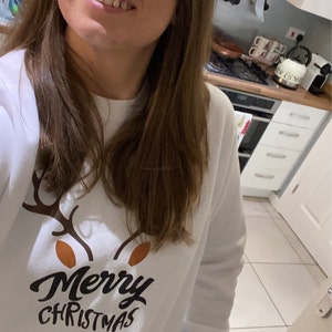 Reindeer Merry Christmas Jumper / Unisex Adult Kids Sizes / Rudolph ...