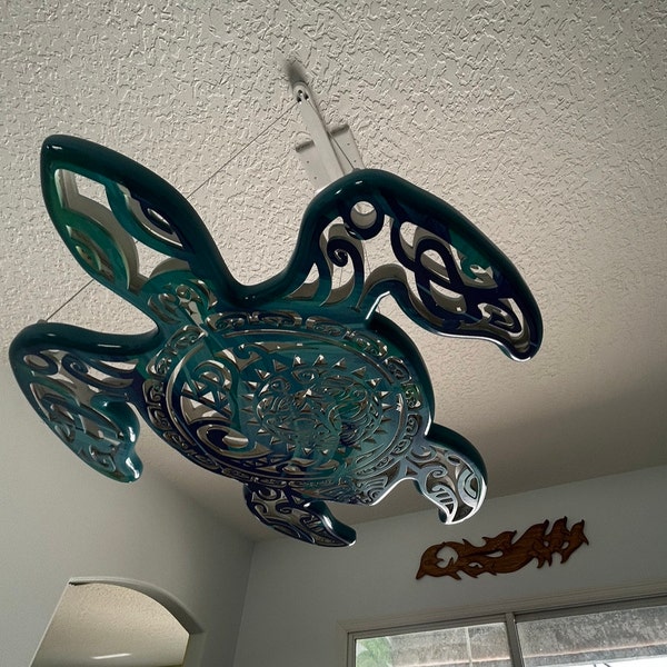 Turtle Ceiling Light – Handcrafted Ocean-inspired Chandelier – Surf ...