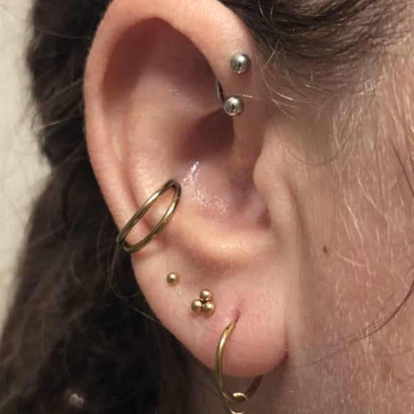 Implant Titanium Push in Threadless Nose Set ,L Bend Nose Stud ...