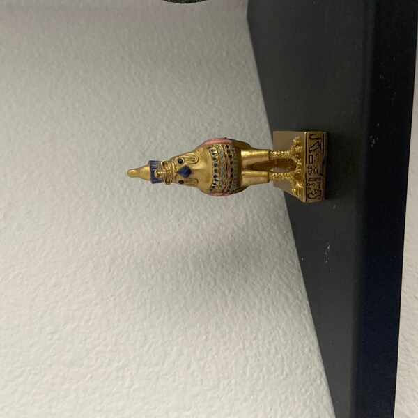 Vintage Golden Horus Mini Statue - Ancient Egyptian God Horus With ...