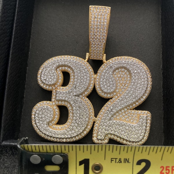 Custom Diamond Icy Script Nameplate Necklace With Tennis Baguette Chain ...