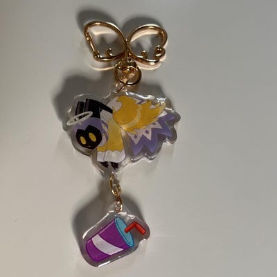 Adam and Soda Linked Charm Keychain Hazbin Hotel - Etsy