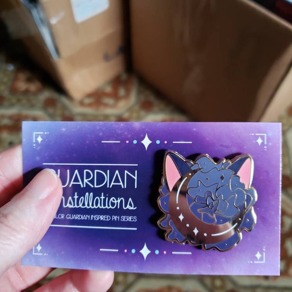 Lunar Feline Advisor Enamel Pin - Etsy