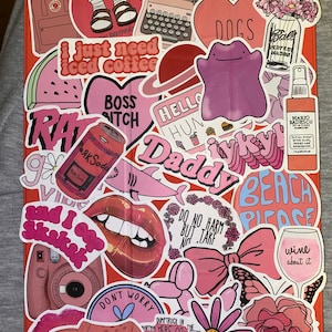 10-50 Pink Themed Stickers - Etsy