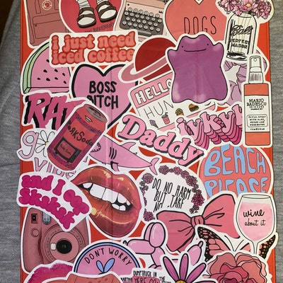 10-50 Pink Themed Stickers - Etsy
