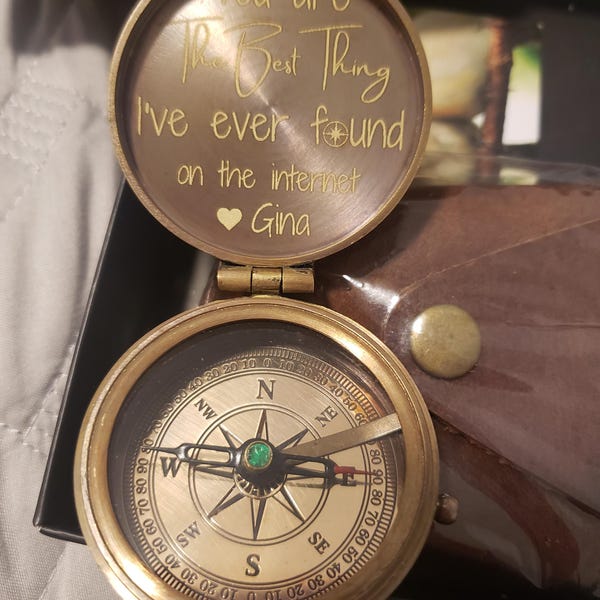Anniversary Gift for Him, Gifts for Boyfriend, Personalized Compass ...