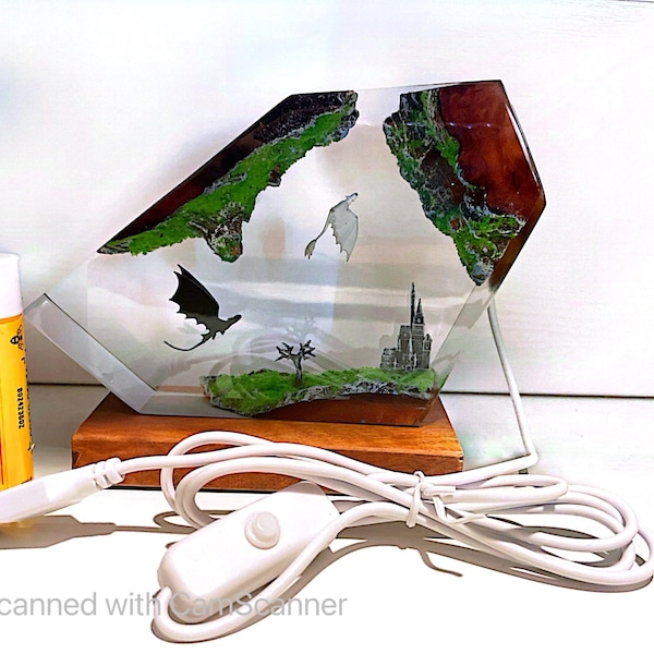 Too.thl.ess Dragon Resin Lamp Ver 2, HTTYD Night Lamp, Light Fury Lamp ...