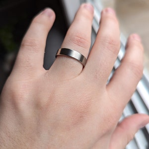 Concave Cut Titanium Ring, Wedding Band, Smooth Satin Finish - Etsy