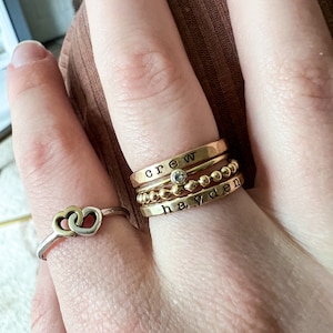 Class Ring Set Stackable Class Rings Affordable Class Rings Graduation ...