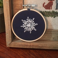 Five Snowflakes Christmas Embroidery Pattern Video Tutorial, Beginner Embroidery PDF Pattern ...
