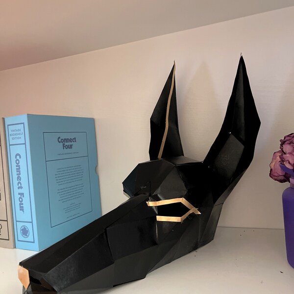 Anubis Mask / Jackal Mask | DIY Paper Mask, Printable Template ...
