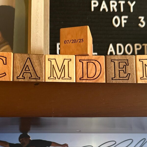 BAPTISM NAME BLOCKS - Personalized Baby or Child's Christening or ...