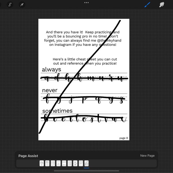 Bouncy Calligraphy Workbook // DIGITAL DOWNLOAD - Etsy