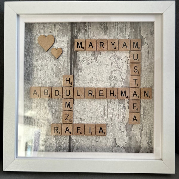Scrabble Pictures Scrabble Frame Personalised Wall Art Family Gifts ...