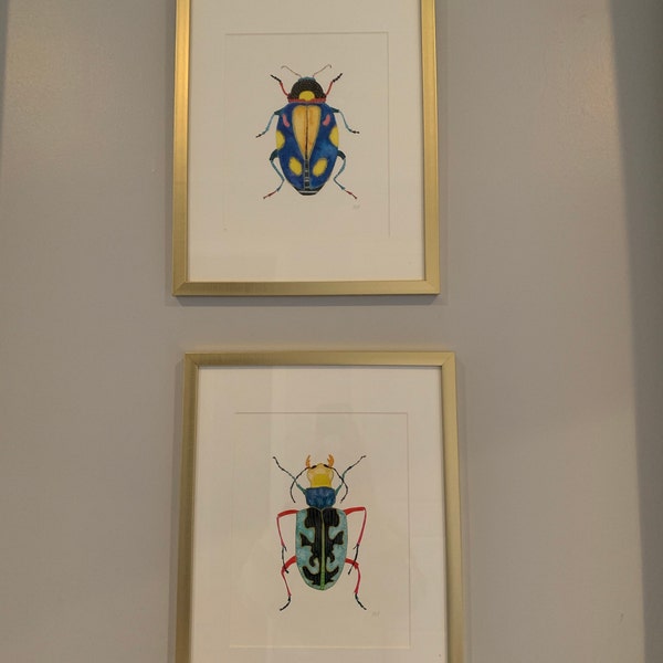 Colorful Bug Art Print. Nursery Art. Colorful Insect Art. Bright Bold ...