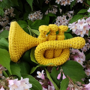 Trumpet Crochet Pattern, Amigurumi Trumpet Crochet Pattern, Trumpet ...