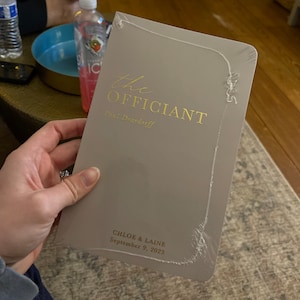 Personalized Officiant Book various Colors Available A2 - Etsy