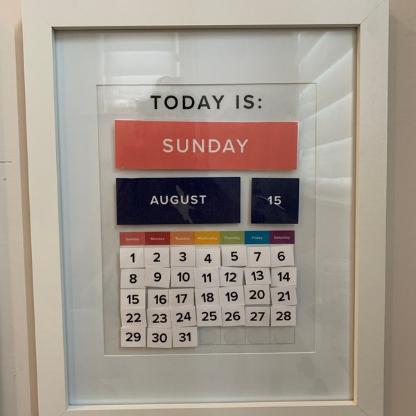 Preschool Kids Calendar Board Printable Pages | Perpetual Today Date ...