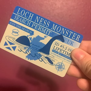 Cryptid Search Permit Collection Wallet-sized Metal Card - Etsy