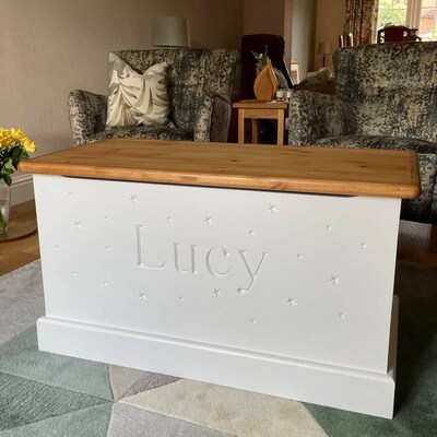 Handmade, Personalised Solid Wood Toy Box With Soft Closing Lid - Etsy UK