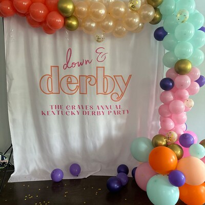 Arch Custom Text Party Banner Personalized Arch Backdrop - Etsy