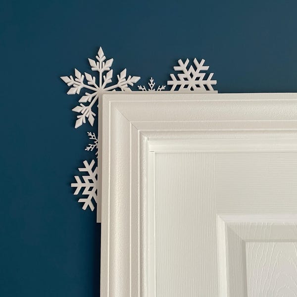 Christmas Snowflake Door Corner Decor|christmas Door Decoration ...
