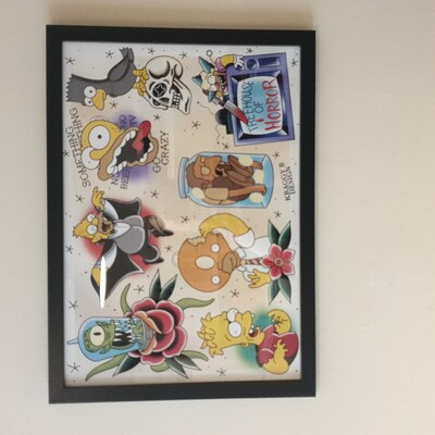 Japanese Simpsons Tattoo Traditional Simpsons Tattoo Flash Sheet Tattoo ...