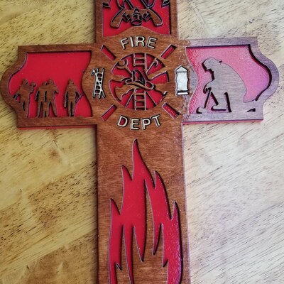 Firefighter Cross SVG Digital File Download Dxf Pdf Png Svg Commercial ...