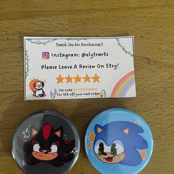 Sonic and Friends Cute Homemade 1.5" (37mm) Badges and Buttons (tails ...