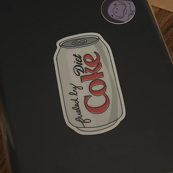 Special Edition GLITTER Fueled by Diet Coke Sticker Waterproof Vinyl ...