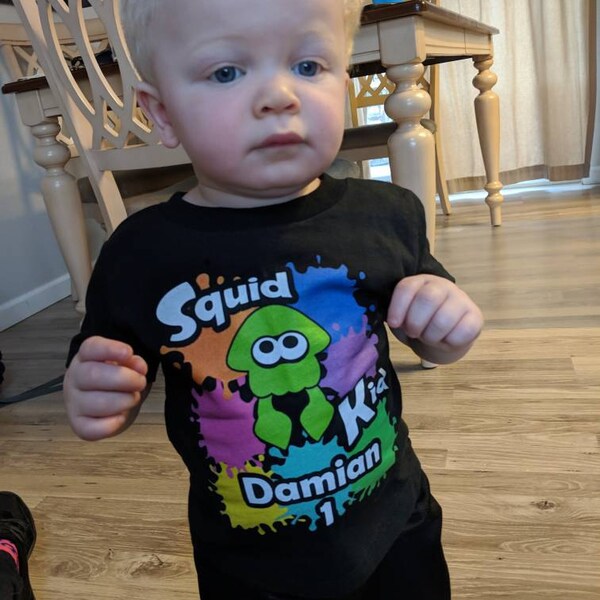 Splatoon Birthday Shirt/splatoon Party/squid Kid/splatoon Birthday ...
