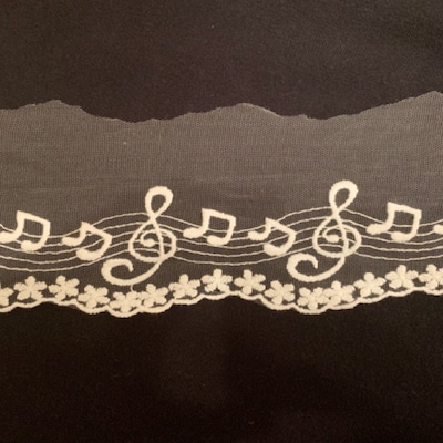 Music Note Lace Ribbon Online Store Musical Notes Embroidered Ribbon ...