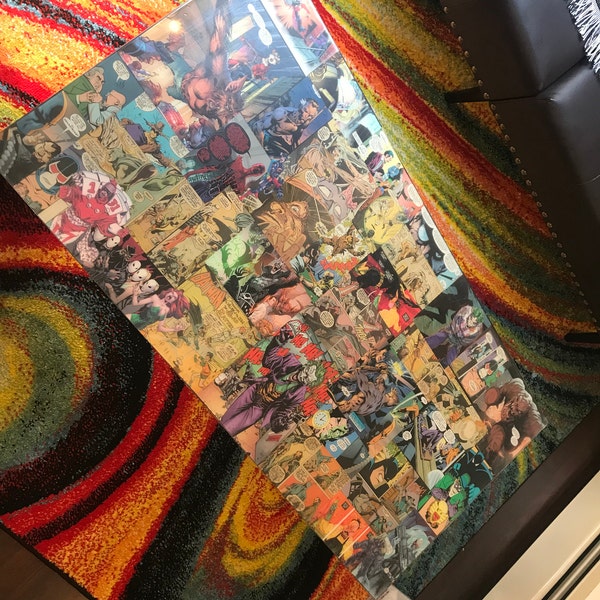 Custom Comic Coffee Table With Epoxy Resin - Etsy