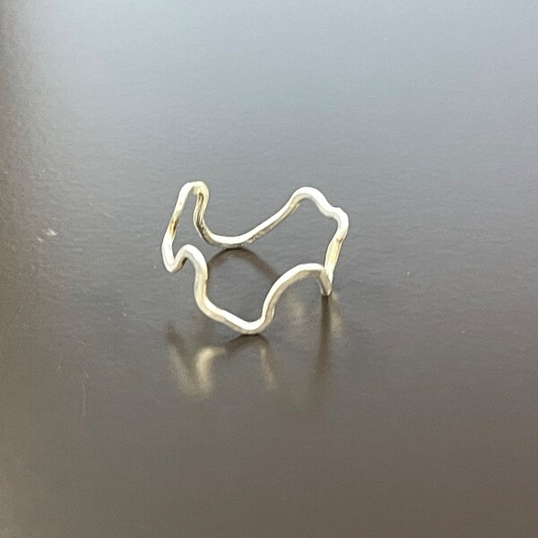 River Trail Sterling Silver Ring | Custom Trail Ring, Custom River Ring ...