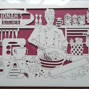 Chef, Personalised Birthday Card, Cooking and Cookery Card, Kitchen ...