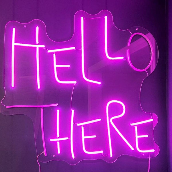 Hello There, Hell Here Neon Sign,personalized Gifts, Halloween Decor ...