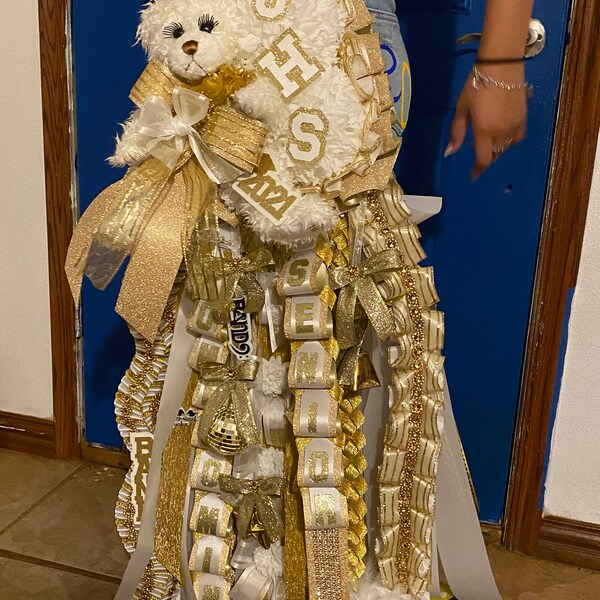 Large Deluxe Homecoming Mum, Homecoming Sash Mum, Deluxe Double Sash ...