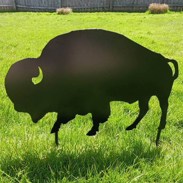 Jumbo Steel Buffalo Lawn Decor - Etsy