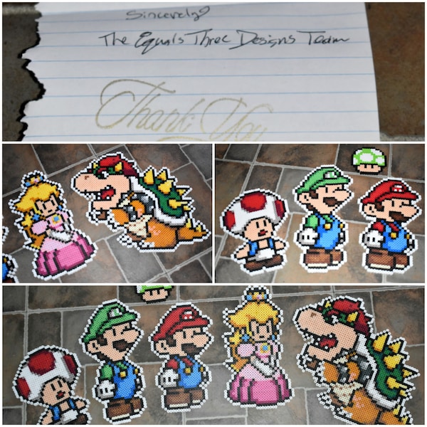 Paper Mario Inspired Perler Pixel Art - Etsy