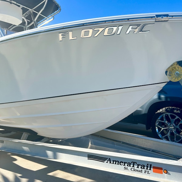 Sportsman Font Boat Registration Numbers Decals Domed Stickers (set) - Etsy